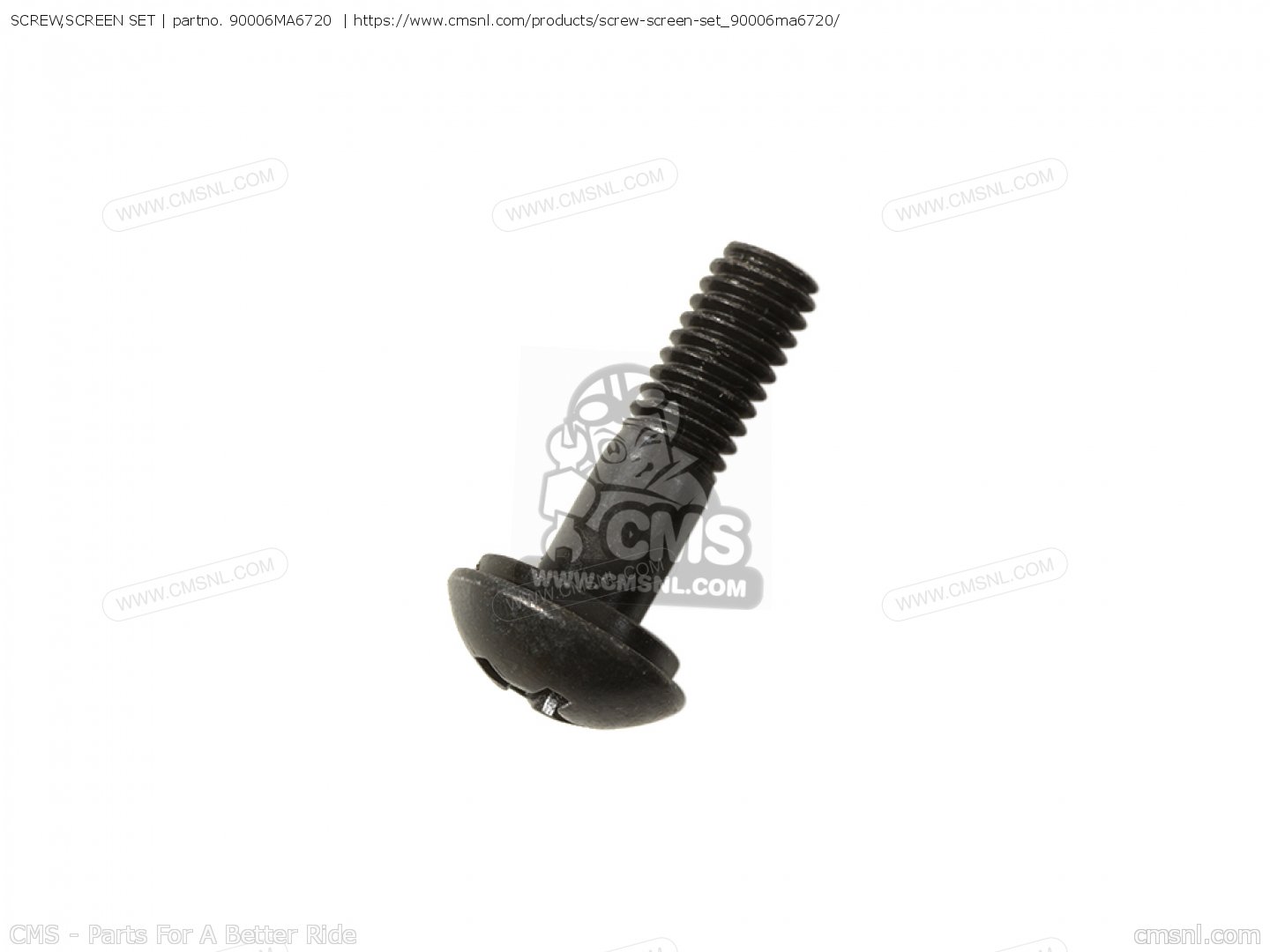 90006MA6720: SCREW,SCREEN SET Honda - buy the 90006-MA6-720 at CMSNL