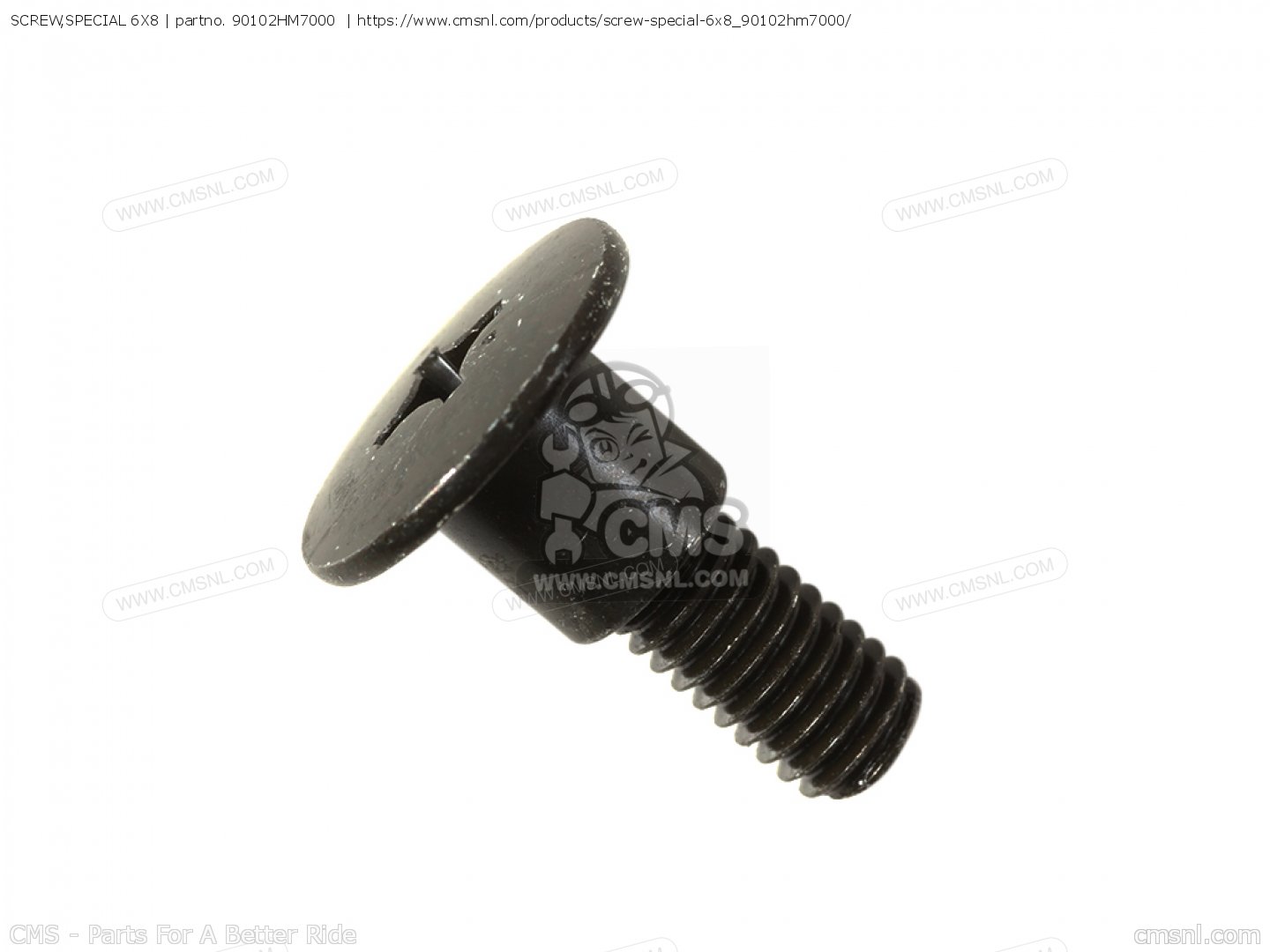 90102HM7000: SCREW,SPECIAL 6X8 Honda - buy the 90102-HM7-000 at CMSNL
