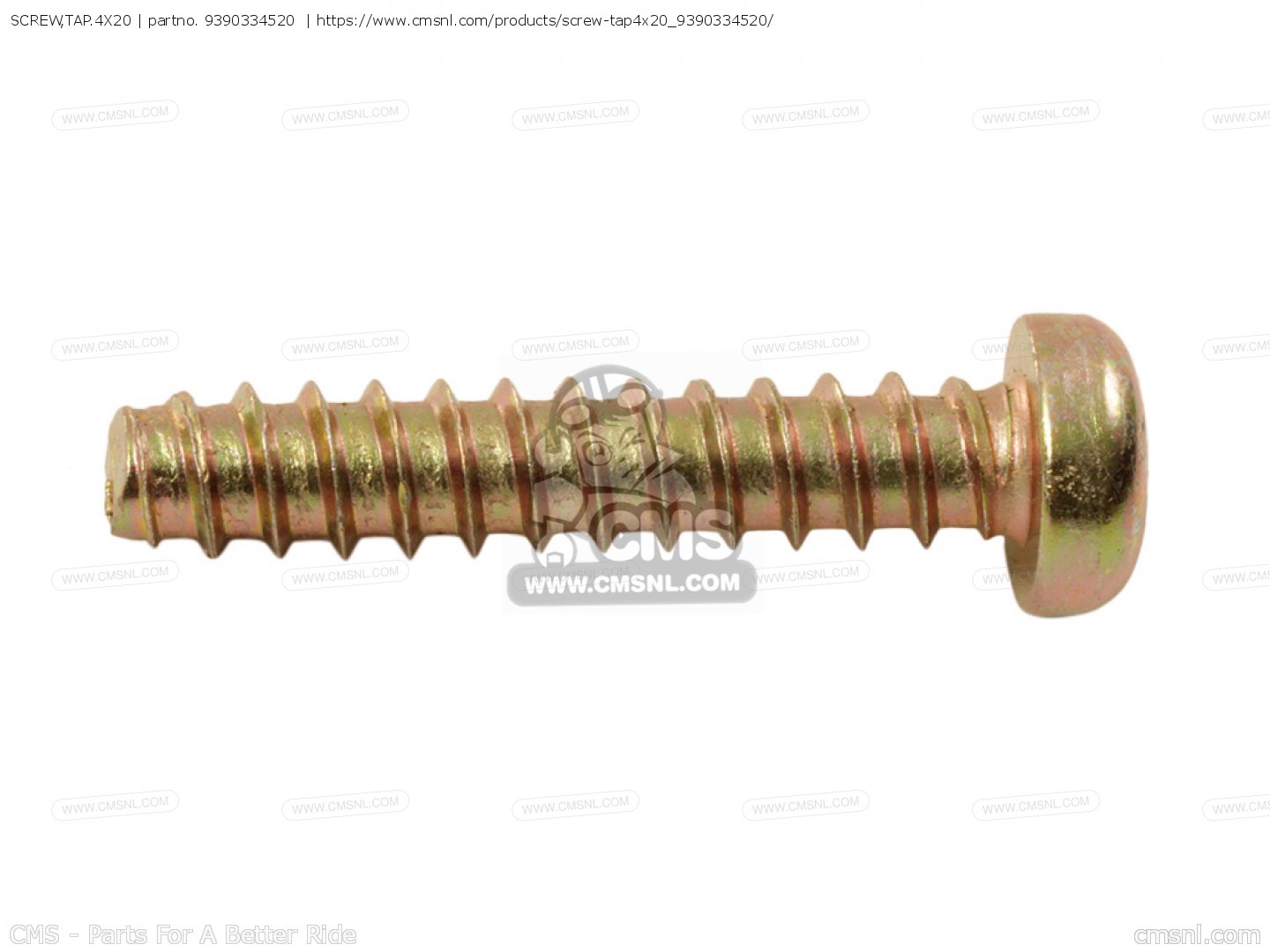 9390334520: SCREW,TAP.4X20 Honda - buy the 93903-34520 at CMSNL
