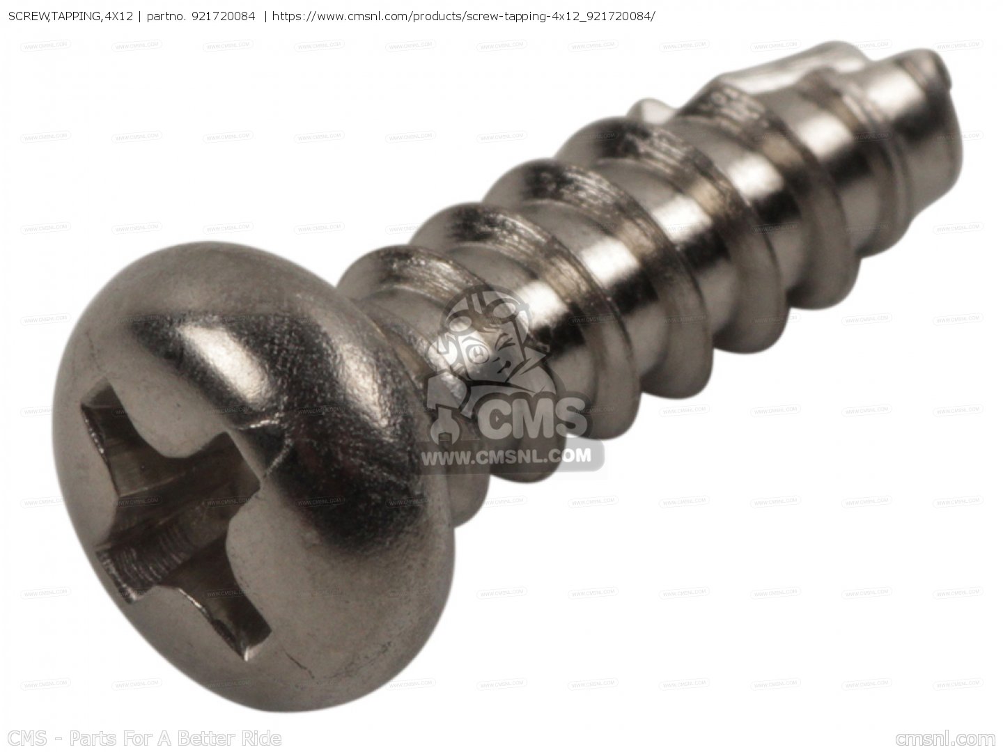 921720084: Screw,tapping,4x12 Kawasaki - buy the 92172-0084 at CMSNL
