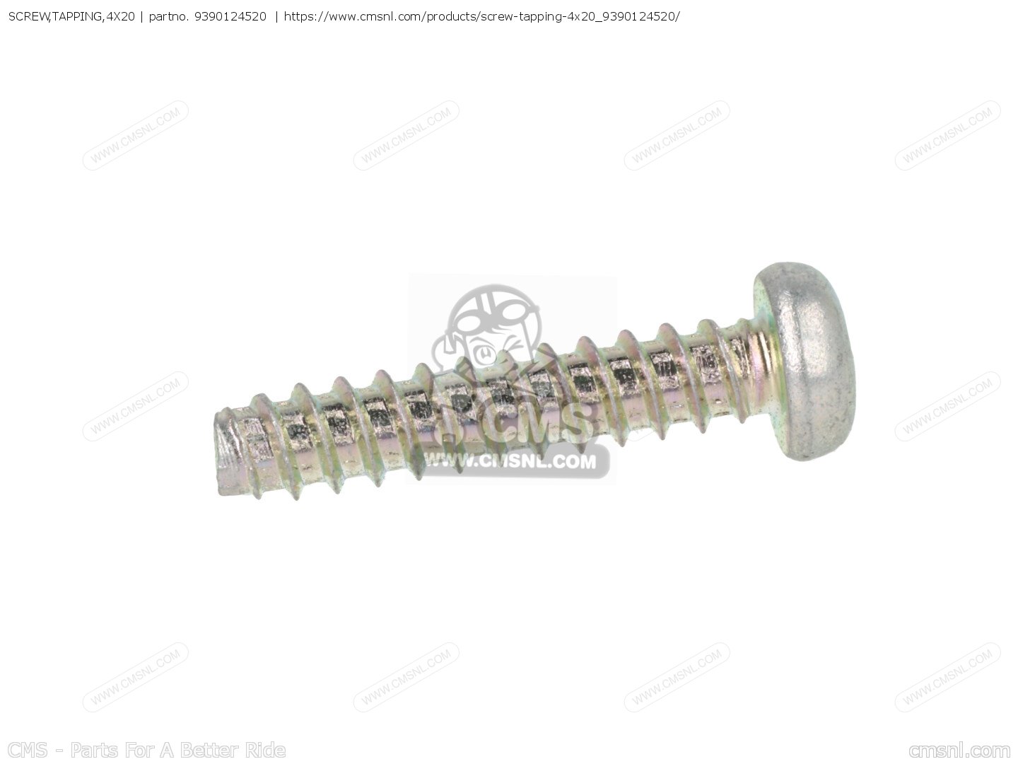 9390124520: SCREW,TAPPING,4X20 Honda - buy the 93901-24520 at CMSNL