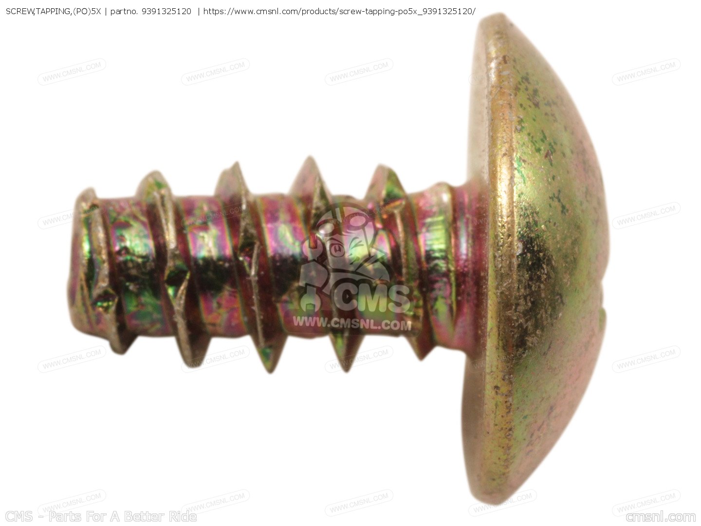 9391325120: SCREW,TAPPING,(PO)5X Honda - buy the 93913-25120 at CMSNL