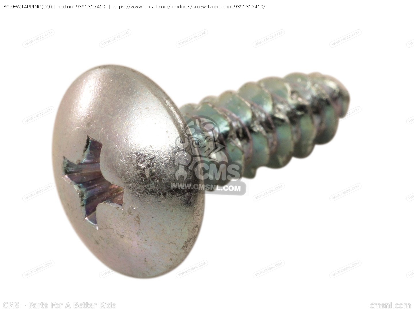 9391315410: SCREW,TAPPING(PO) Honda - buy the 93913-15410 at CMSNL