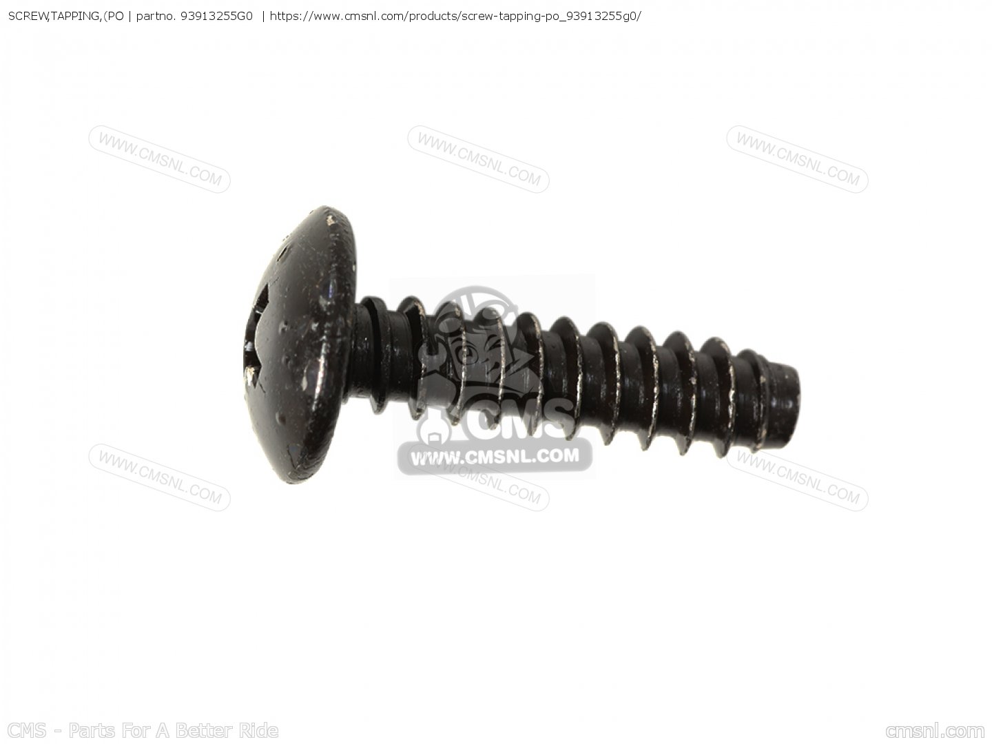 93913255G0: SCREW,TAPPING,(PO Honda - buy the 93913-255G0 at CMSNL