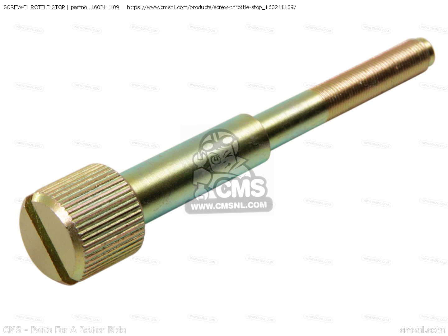 160211109: SCREW-THROTTLE STOP Kawasaki - buy the 16021-1109 at CMSNL