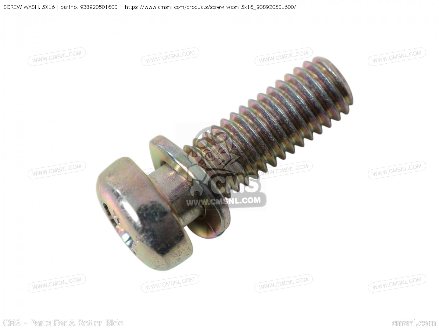 938920501600: SCREW-WASH. 5X16 Honda - buy the 93892-0501600 at CMSNL