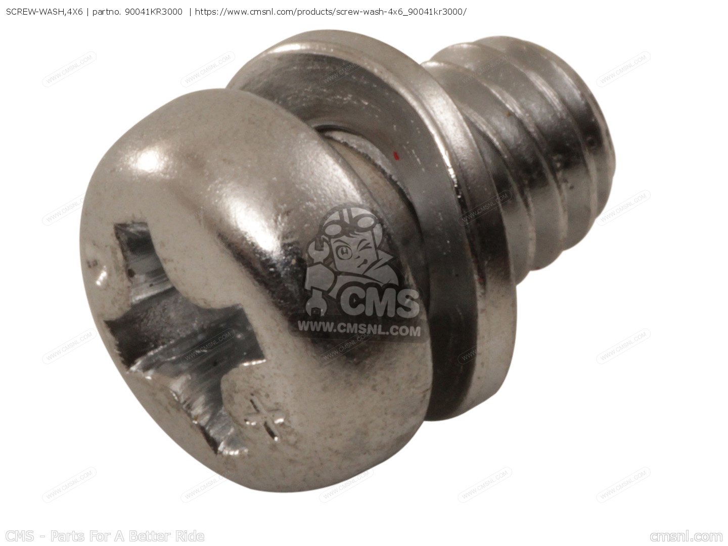 90041KR3000: SCREW-WASH,4X6 Honda - buy the 90041-KR3-000 at CMSNL