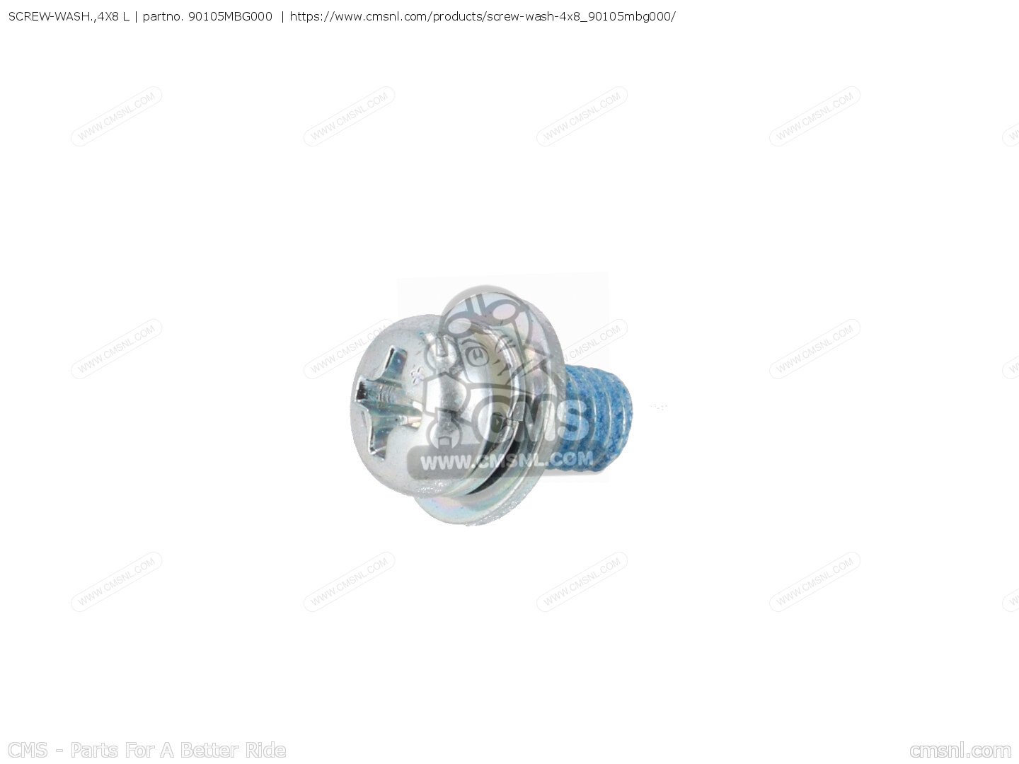 SCREW-WASH.,4X8 L for Honda - order at CMSNL