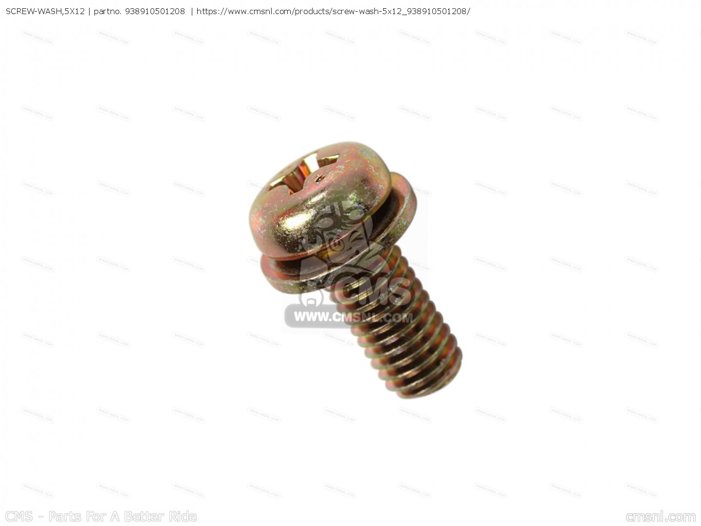 938910501208: SCREW-WASH,5X12 Honda - koop de 93891-0501208 bij CMSNL
