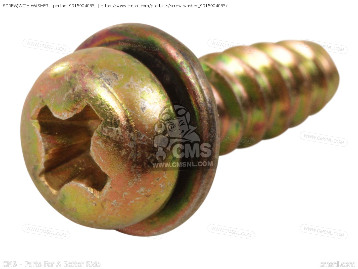 9015904055: SCREW,WITH WASHER Yamaha - buy the 90159-04055-00 at CMSNL