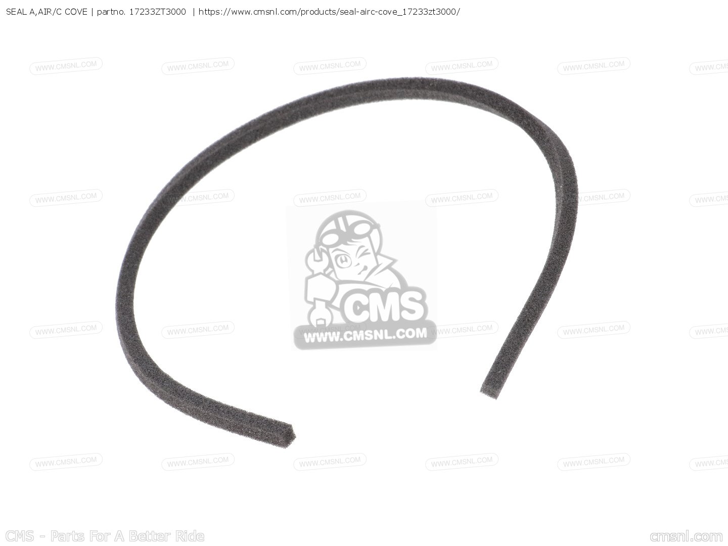 17233ZT3000: SEAL A,AIR/C COVE Honda - buy the 17233-ZT3-000 at CMSNL