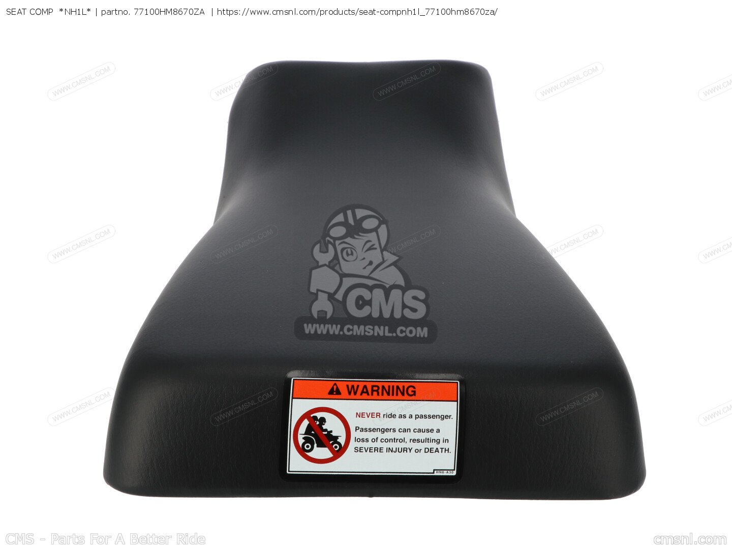 77100HM8670ZA: Seat Comp *nh1l* Honda - buy the 77100-HM8-670ZA at CMSNL