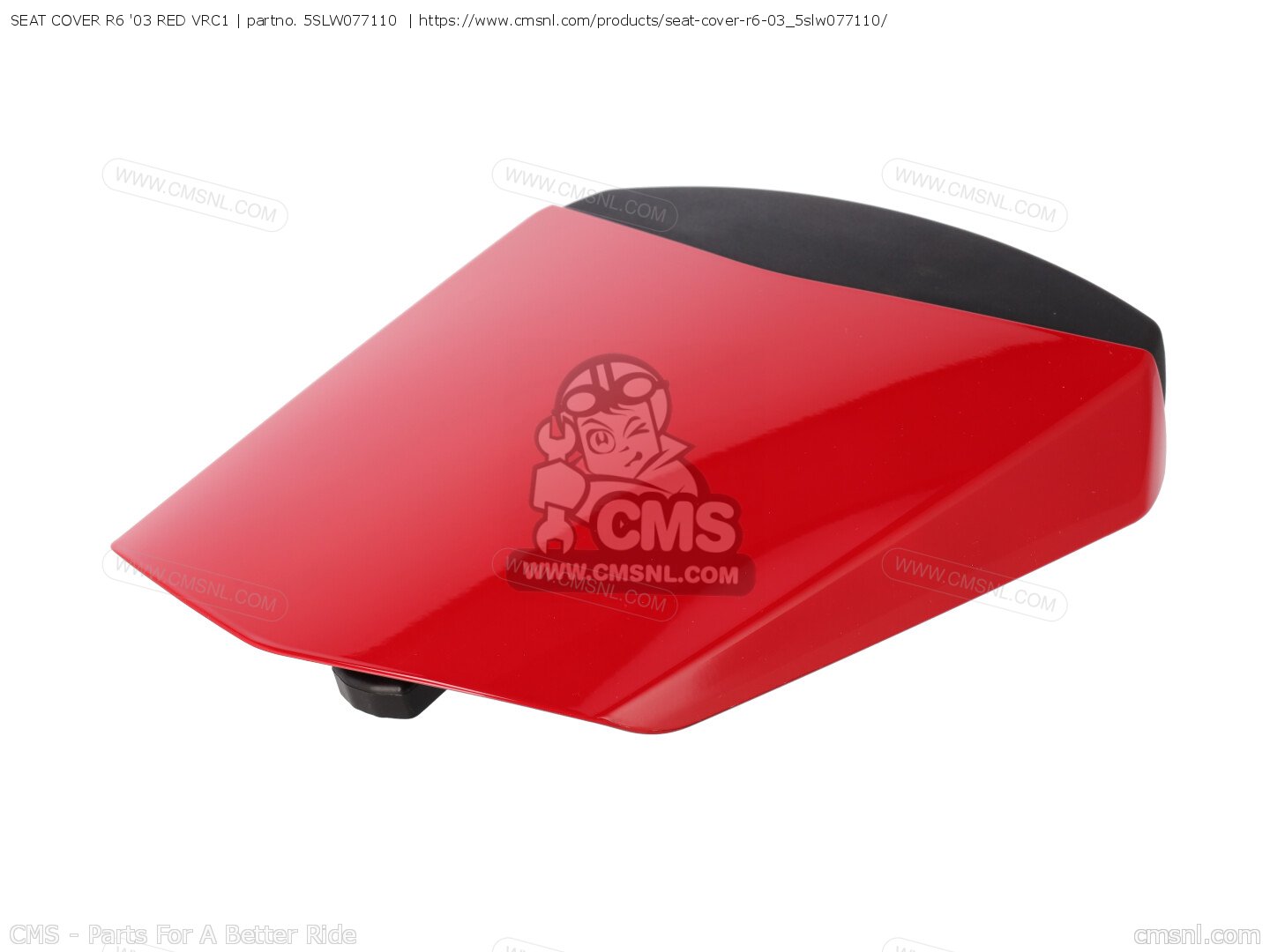 5SLW077110: SEAT COVER R6 '03 RED VRC1 Yamaha - buy the 5SL-W0771-10-00 ...