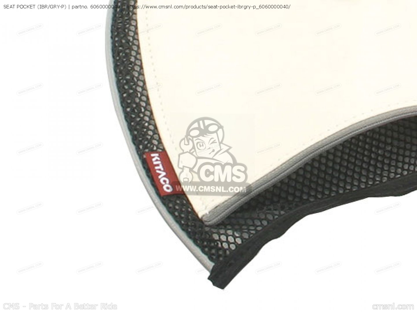 6060000040: SEAT POCKET (IBR/GRY-P) Kitaco - buy the 606-0000040 at CMSNL