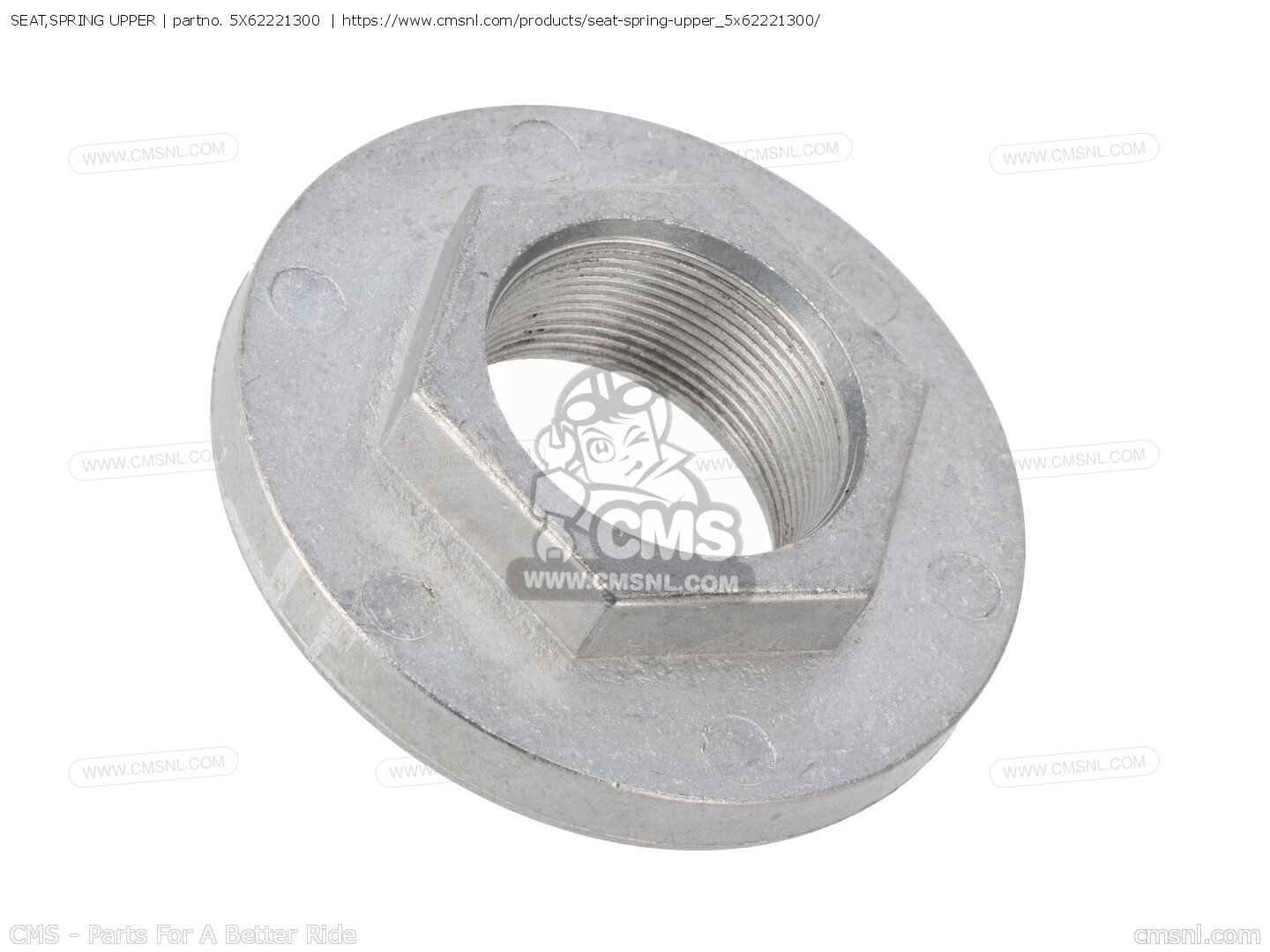 5X62221300: SEAT,SPRING UPPER Yamaha - buy the 5X6-22213-00-00 at CMSNL