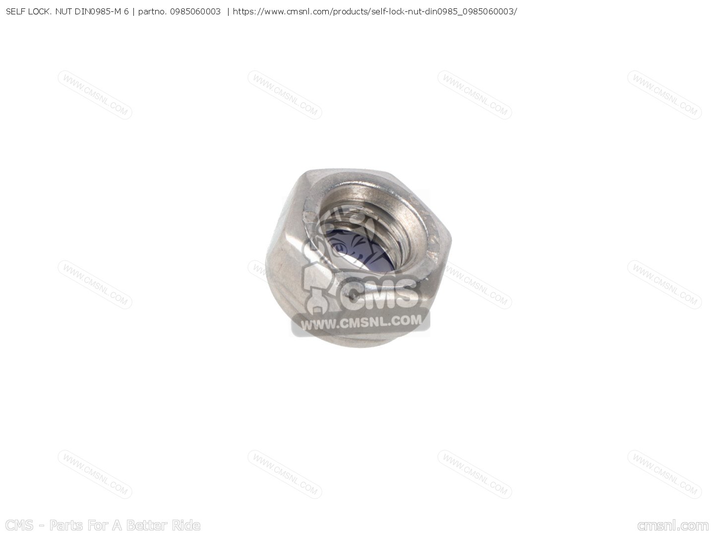 SELF LOCK. NUT DIN0985-M 6 for KTM - order at CMSNL
