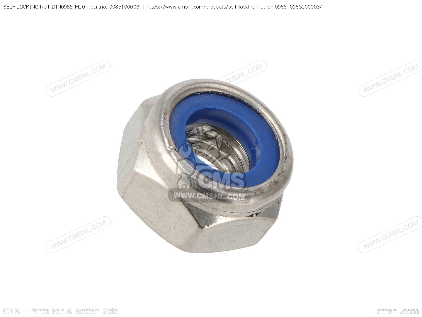 0985100003: SELF LOCKING NUT DIN0985-M10 KTM - buy the 0985100003 at CMSNL