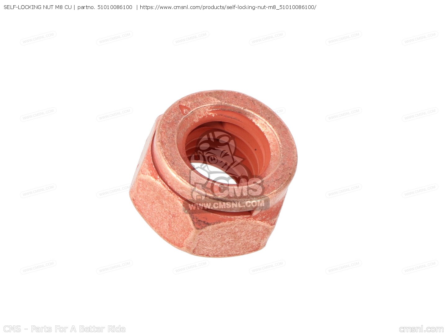 SELF-LOCKING NUT M8 CU for KTM - order at CMSNL
