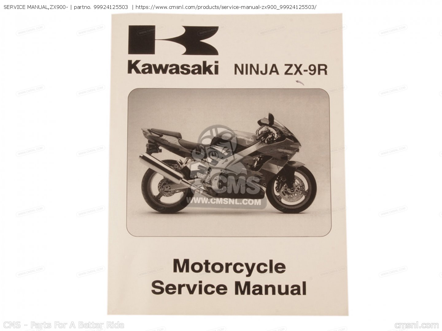 99924125503: SERVICE MANUAL,ZX900- Kawasaki - buy the 99924-1255-03 at ...