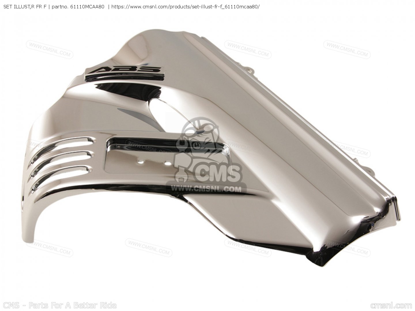 61110MCAA80: SET ILLUST,R FR F Honda - buy the 61110-MCA-A80 at CMSNL