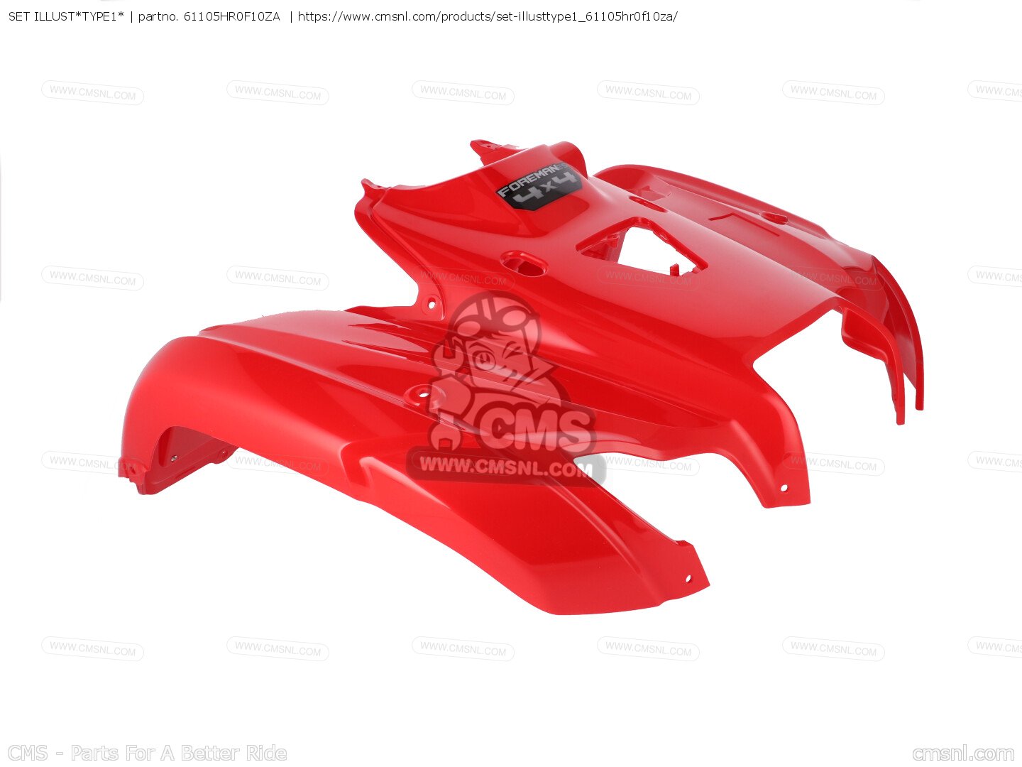 61105HR0F10ZA: SET ILLUST*TYPE1* Honda - buy the 61105-HR0-F10ZA at CMSNL