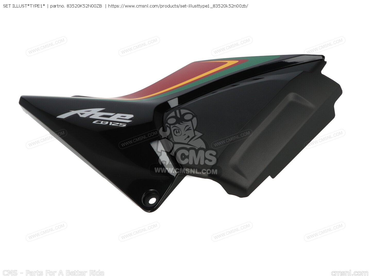 83520K52N00ZB: SET ILLUST*TYPE1* Honda - buy the 83520-K52-N00ZB at CMSNL