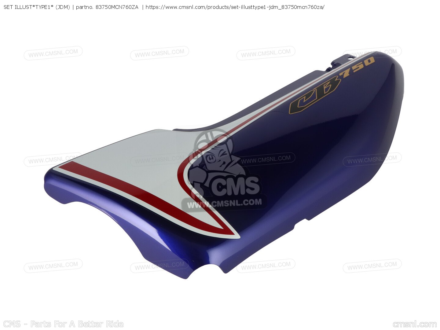 83750MCN760ZA: SET ILLUST*TYPE1* Honda - buy the 83750-MCN-760ZA at CMSNL