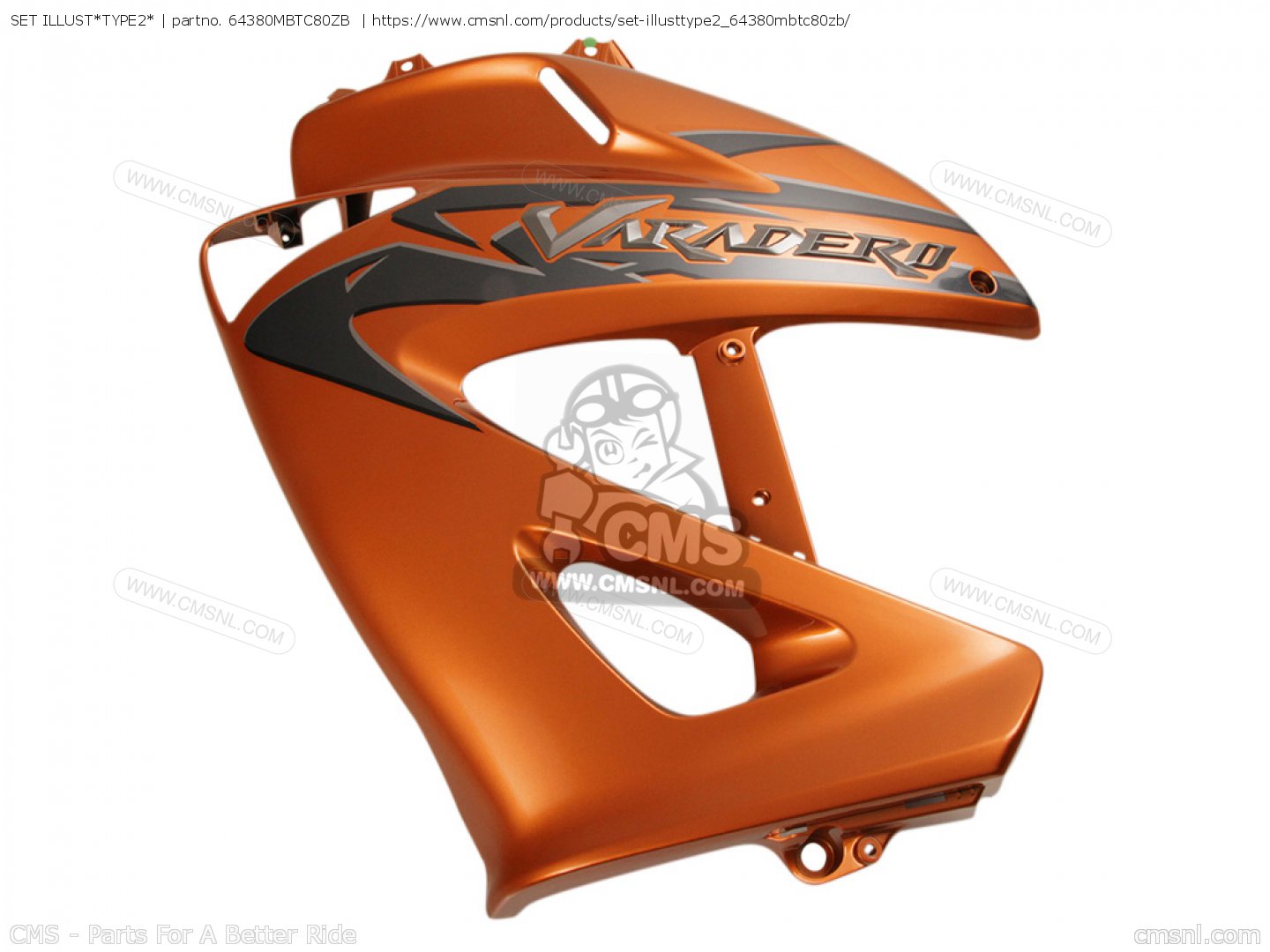 64380MBTC80ZB: SET ILLUST*TYPE2* Honda - buy the 64380-MBT-C80ZB at CMSNL