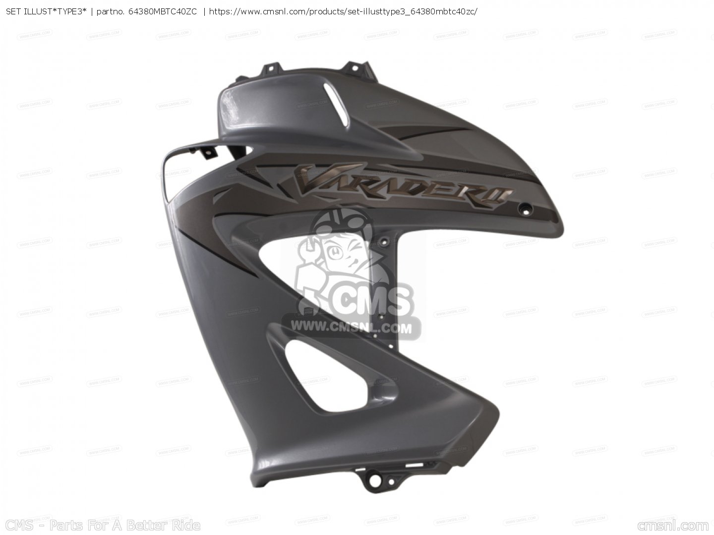 64380MBTC40ZC: SET ILLUST*TYPE3* Honda - buy the 64380-MBT-C40ZC at CMSNL