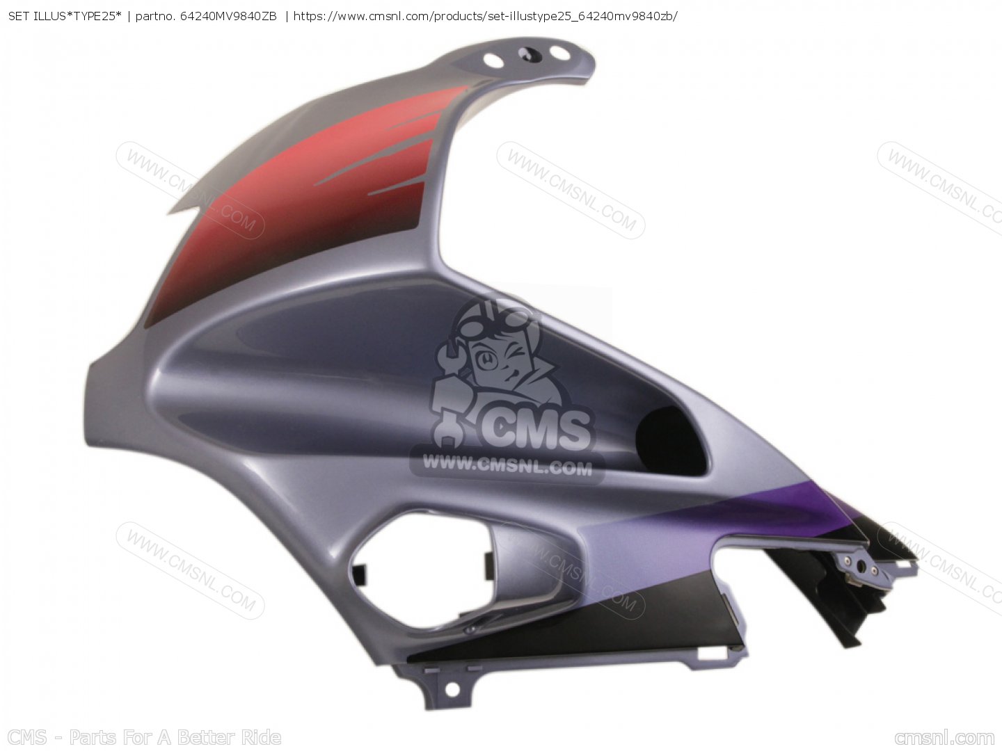 64240MV9840ZB: Set Illus*type25* Honda - buy the 64240-MV9-840ZB at CMSNL