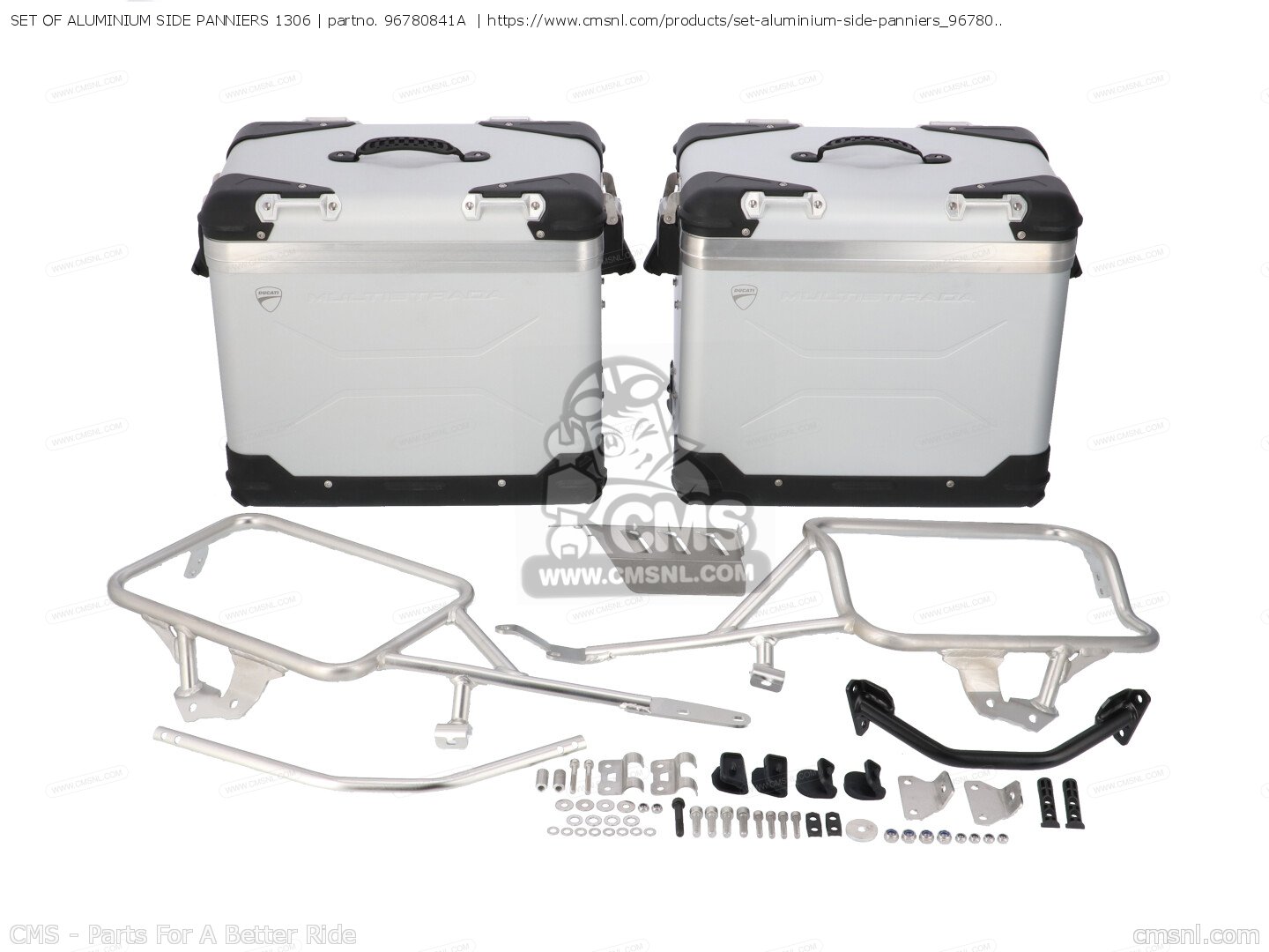 96780841A: SET OF ALUMINIUM SIDE PANNIERS 1306 Ducati - buy the ...