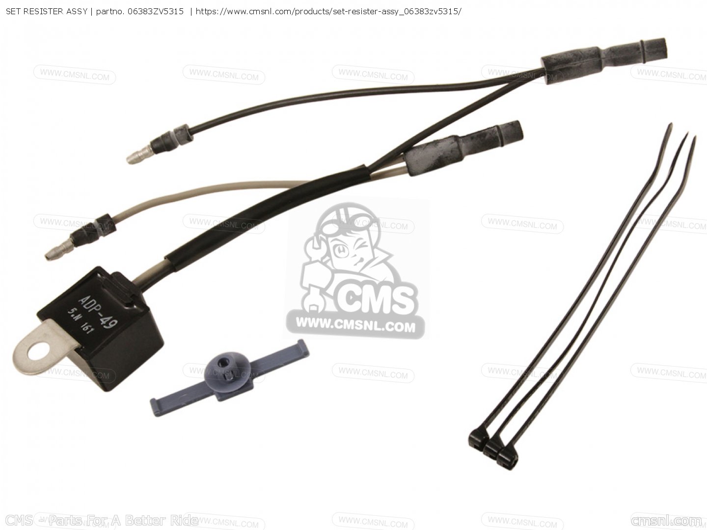 06383ZV5315: SET RESISTER ASSY Honda - buy the 06383-ZV5-315 at CMSNL