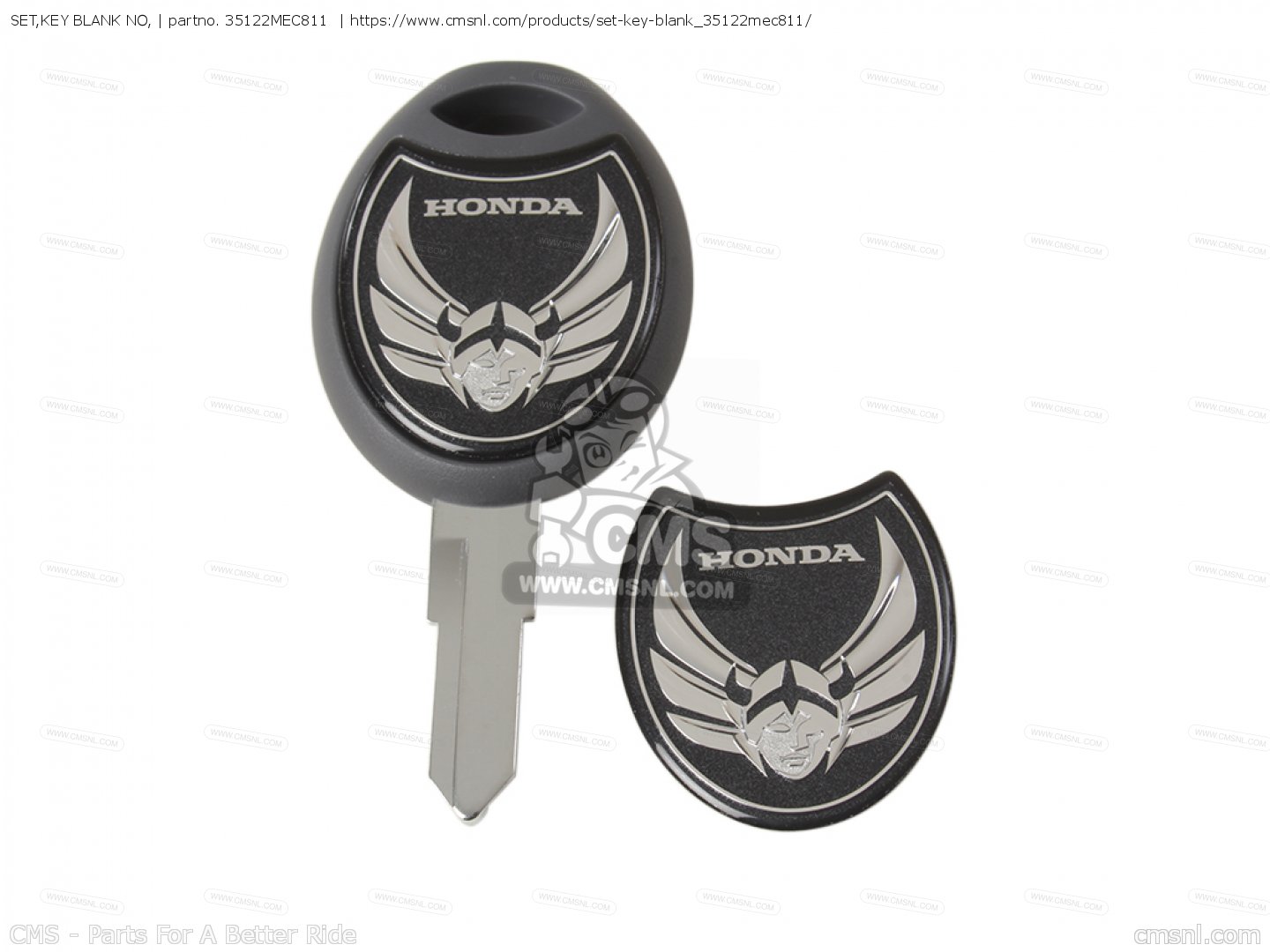 35122MEC811: SET,KEY BLANK NO, Honda - buy the 35122-MEC-811 at CMSNL