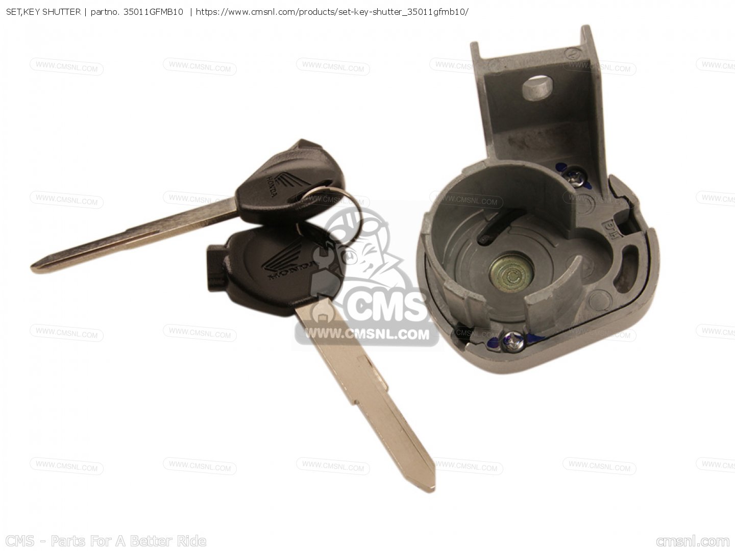 35011GFMB10: SET,KEY SHUTTER Honda - buy the 35011-GFM-B10 at CMSNL