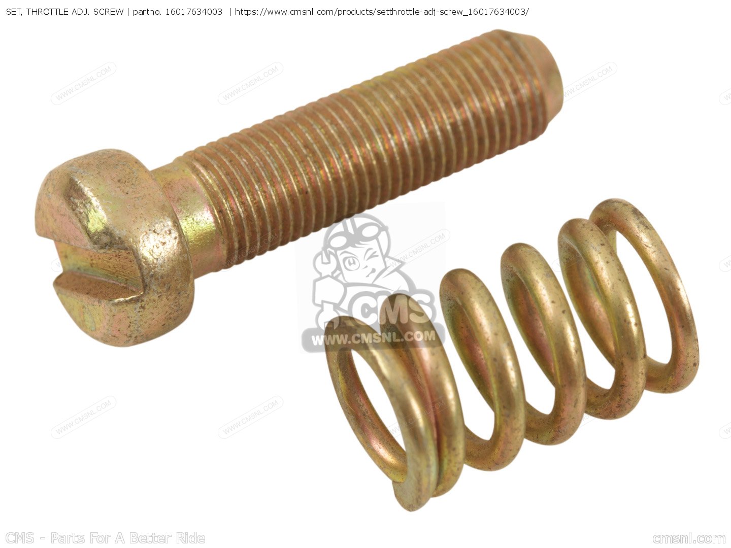 16017634003: Set, Throttle Adj. Screw Honda - buy the 16017-634-003 at ...