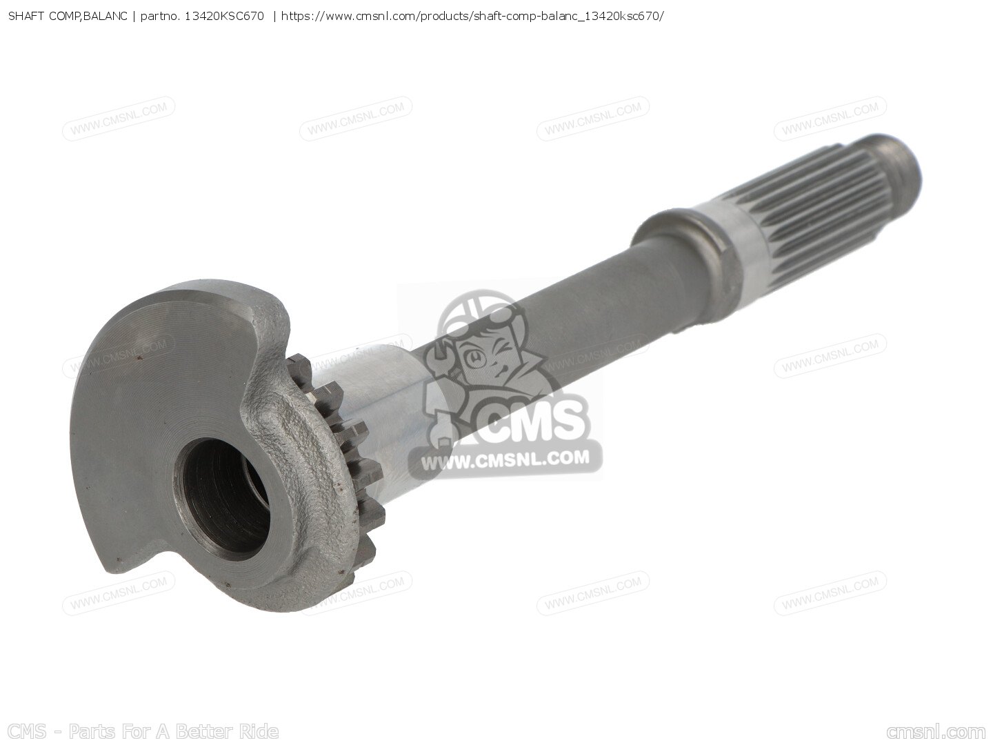 13420KSC670: SHAFT COMP,BALANC Honda - buy the 13420-KSC-670 at CMSNL
