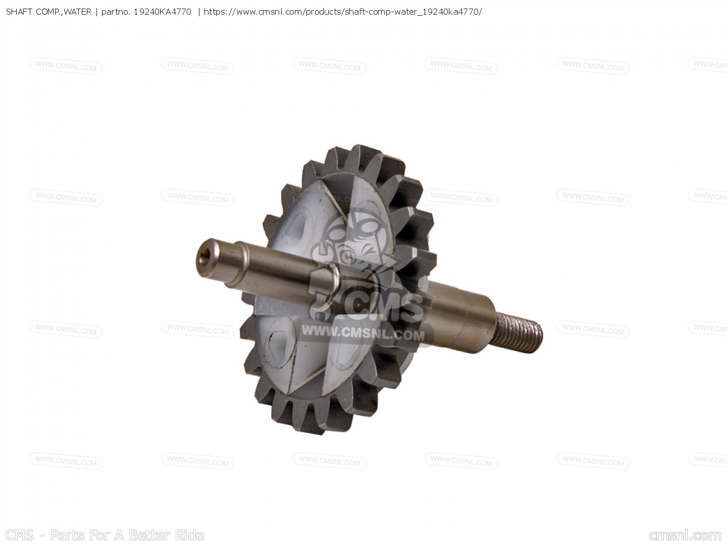 19240KA4770: SHAFT COMP.,WATER Honda - buy the 19240-KA4-770 at CMSNL
