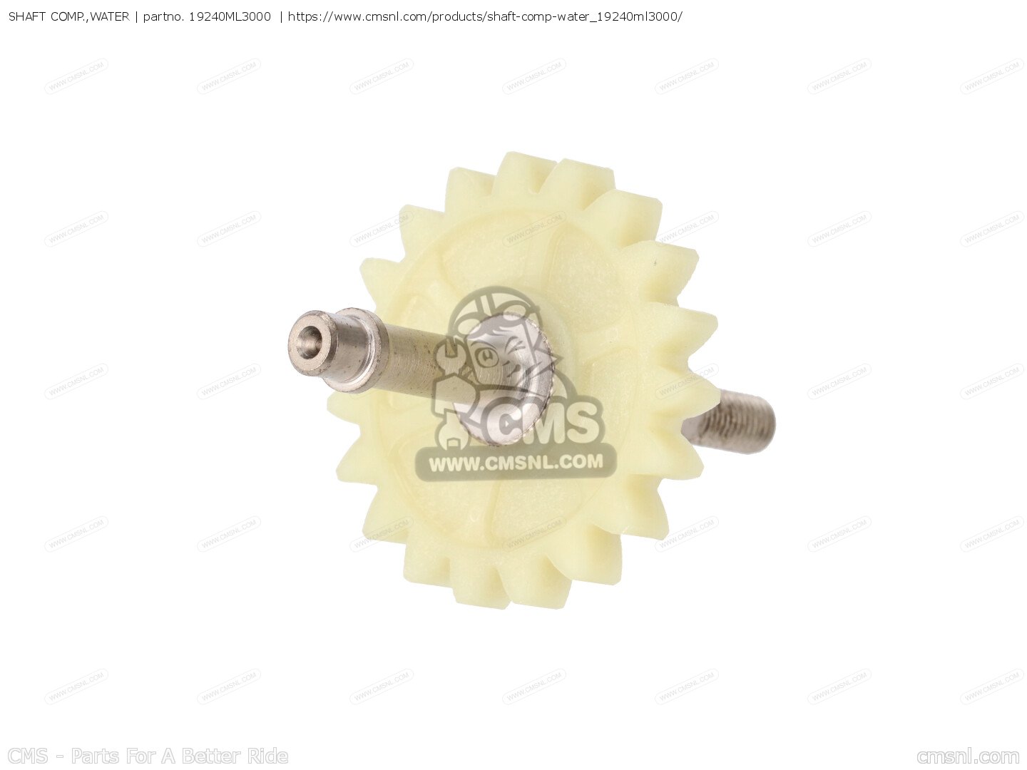 19240ML3000: SHAFT COMP.,WATER Honda - buy the 19240-ML3-000 at CMSNL