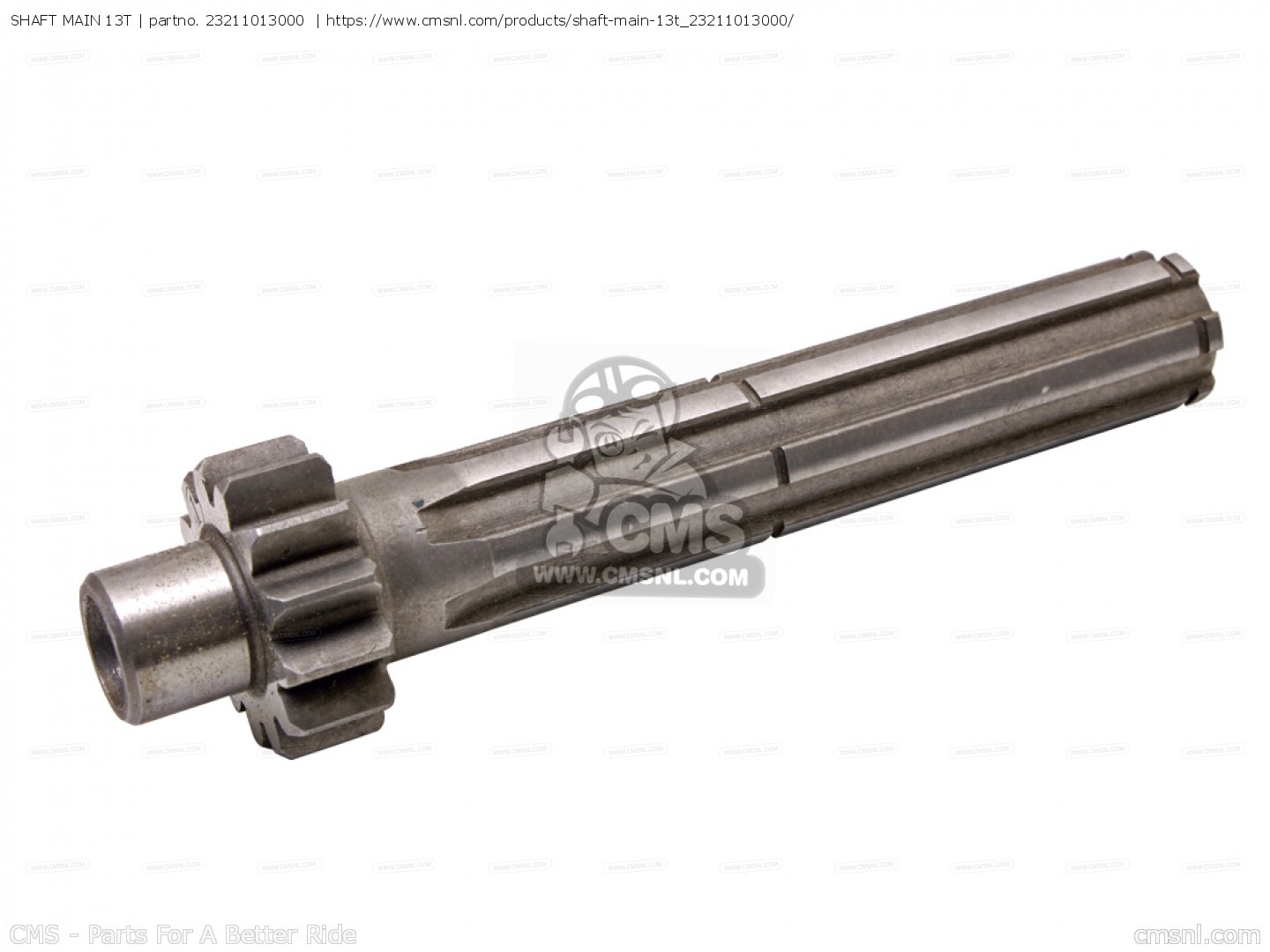 23211013000: SHAFT MAIN 13T Honda - buy the 23211-013-000 at CMSNL