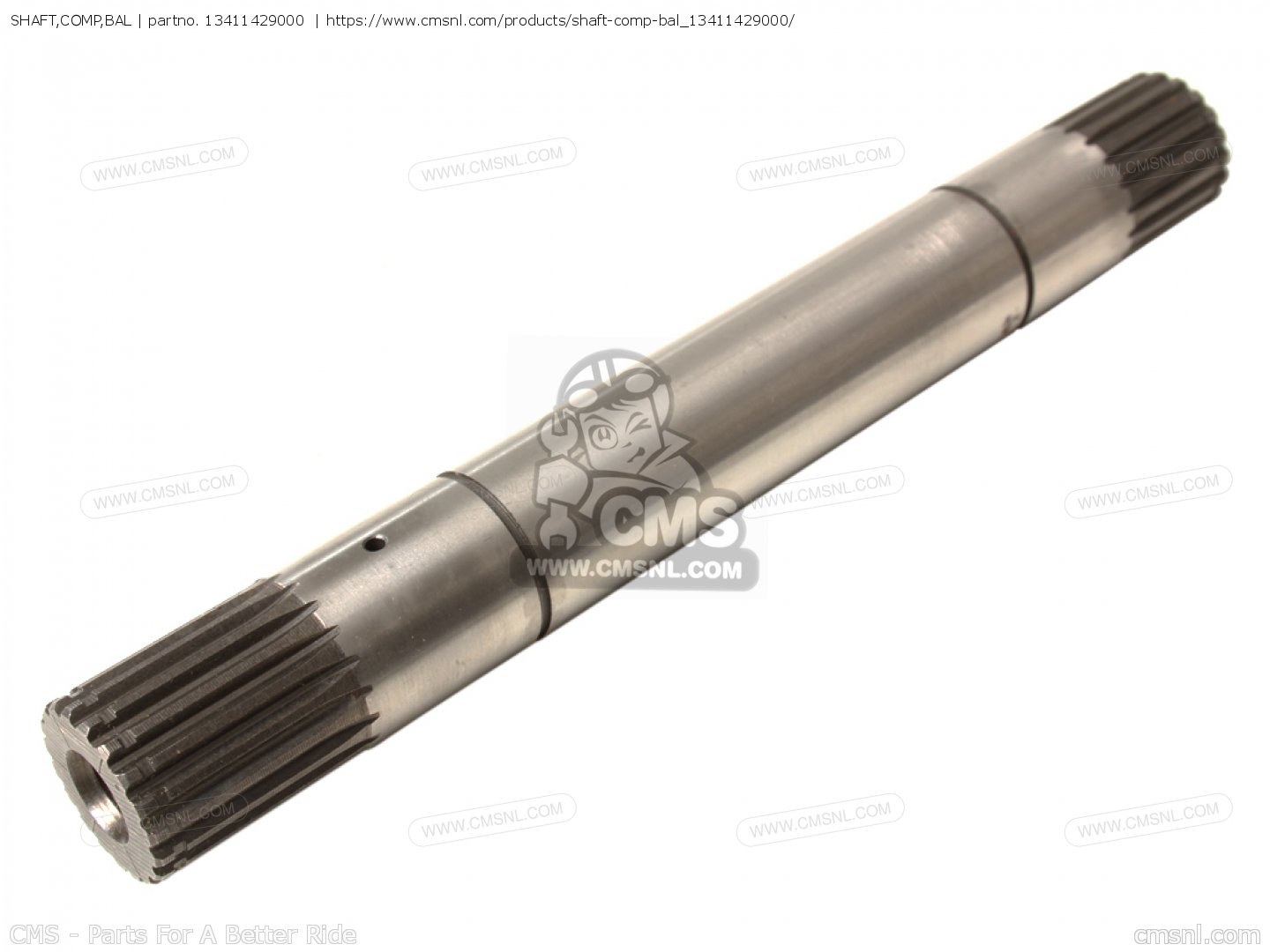 13411429000: SHAFT,COMP,BAL Honda - buy the 13411-429-000 at CMSNL
