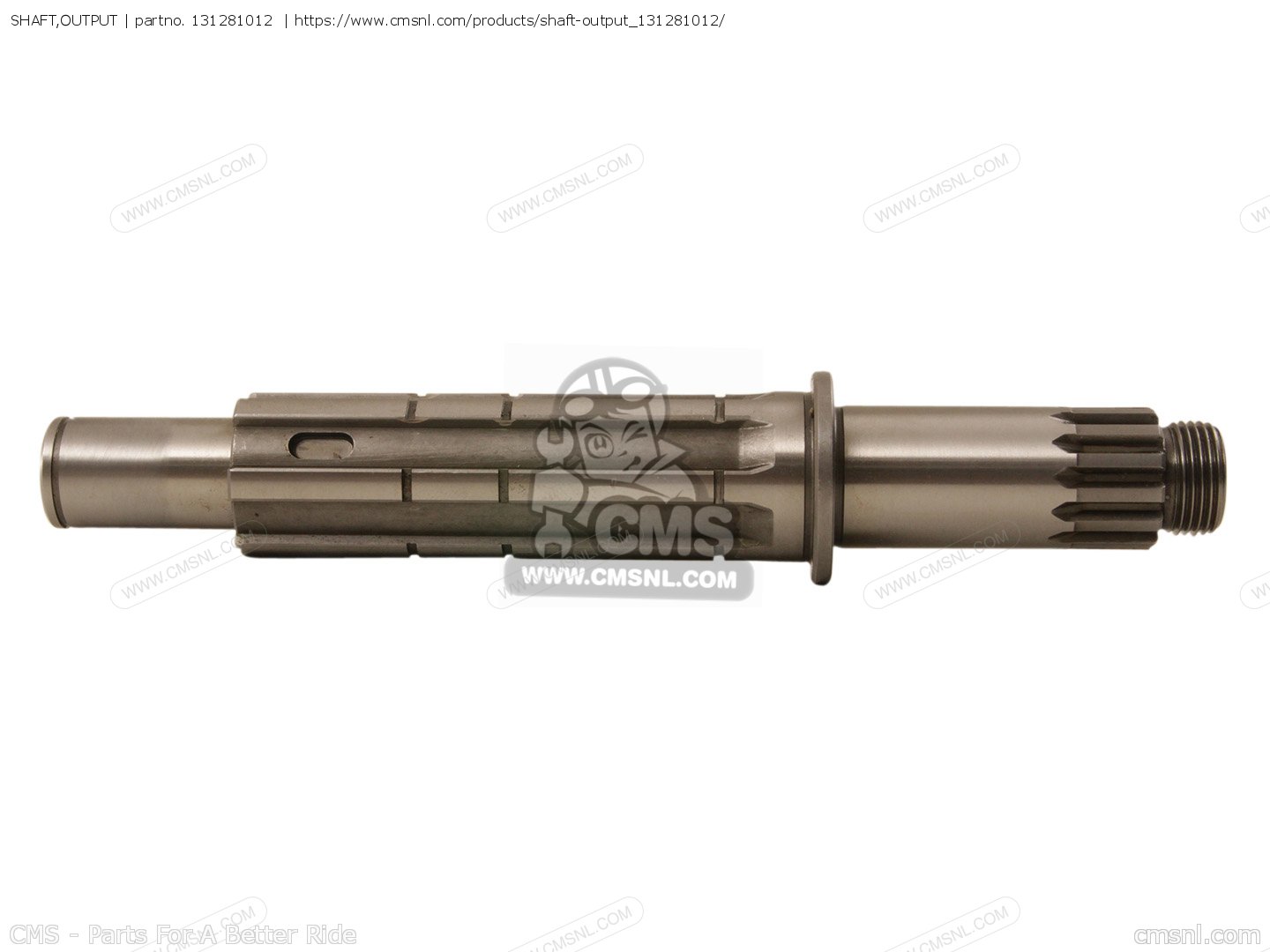 131281012: SHAFT,OUTPUT Kawasaki - buy the 13128-1012 at CMSNL