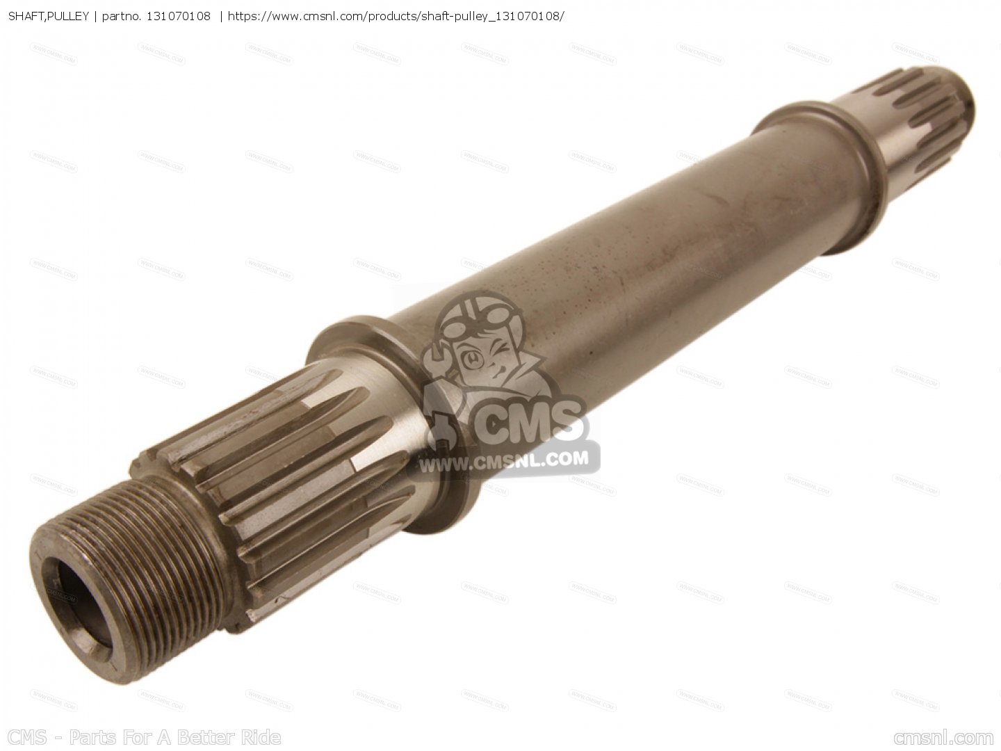 131070108: SHAFT,PULLEY Kawasaki - buy the 13107-0108 at CMSNL
