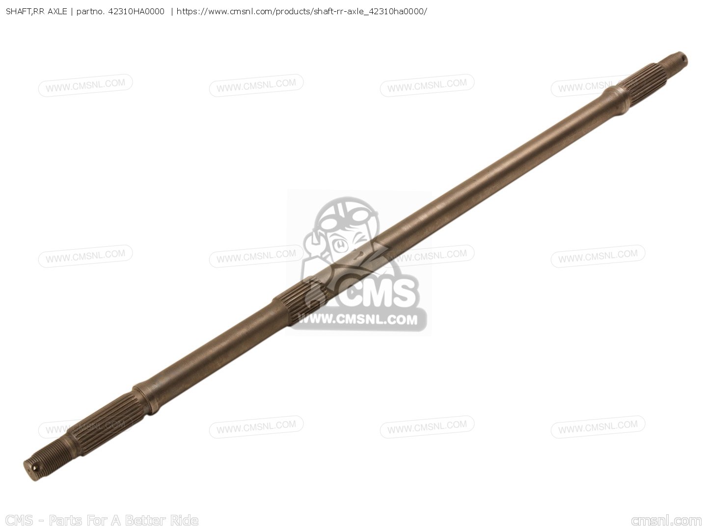 SHAFT,RR AXLE for Honda - order at CMSNL