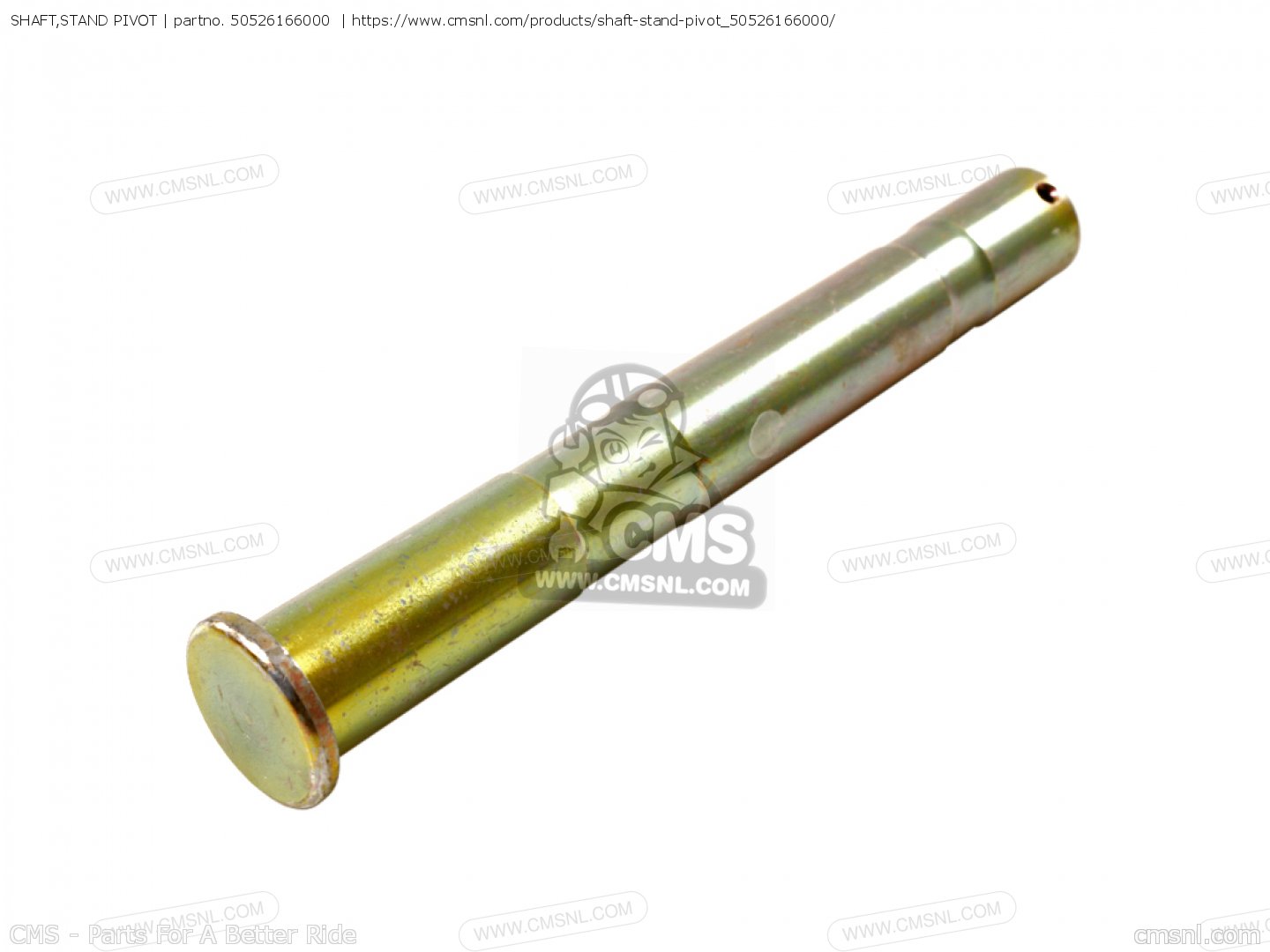 50526166000: SHAFT,STAND PIVOT Honda - buy the 50526-166-000 at CMSNL