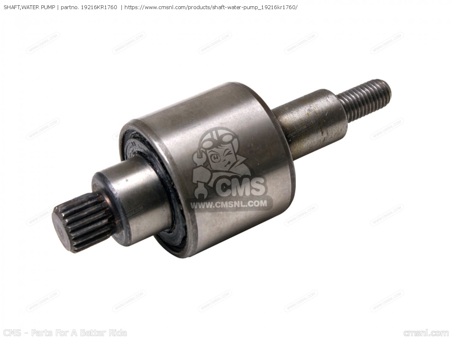 19216KR1760: SHAFT,WATER PUMP Honda - buy the 19216-KR1-760 at CMSNL