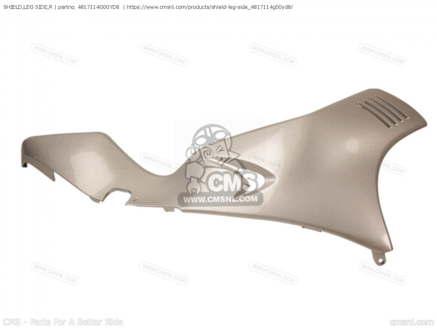 4817114G00YD8: SHIELD,LEG SIDE,R Suzuki - buy the 48171-14G00-YD8 at CMSNL