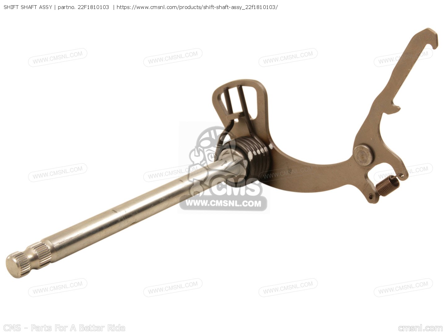 22F1810103: Shift Shaft Assy Yamaha - buy the 22F-18101-03 at CMSNL