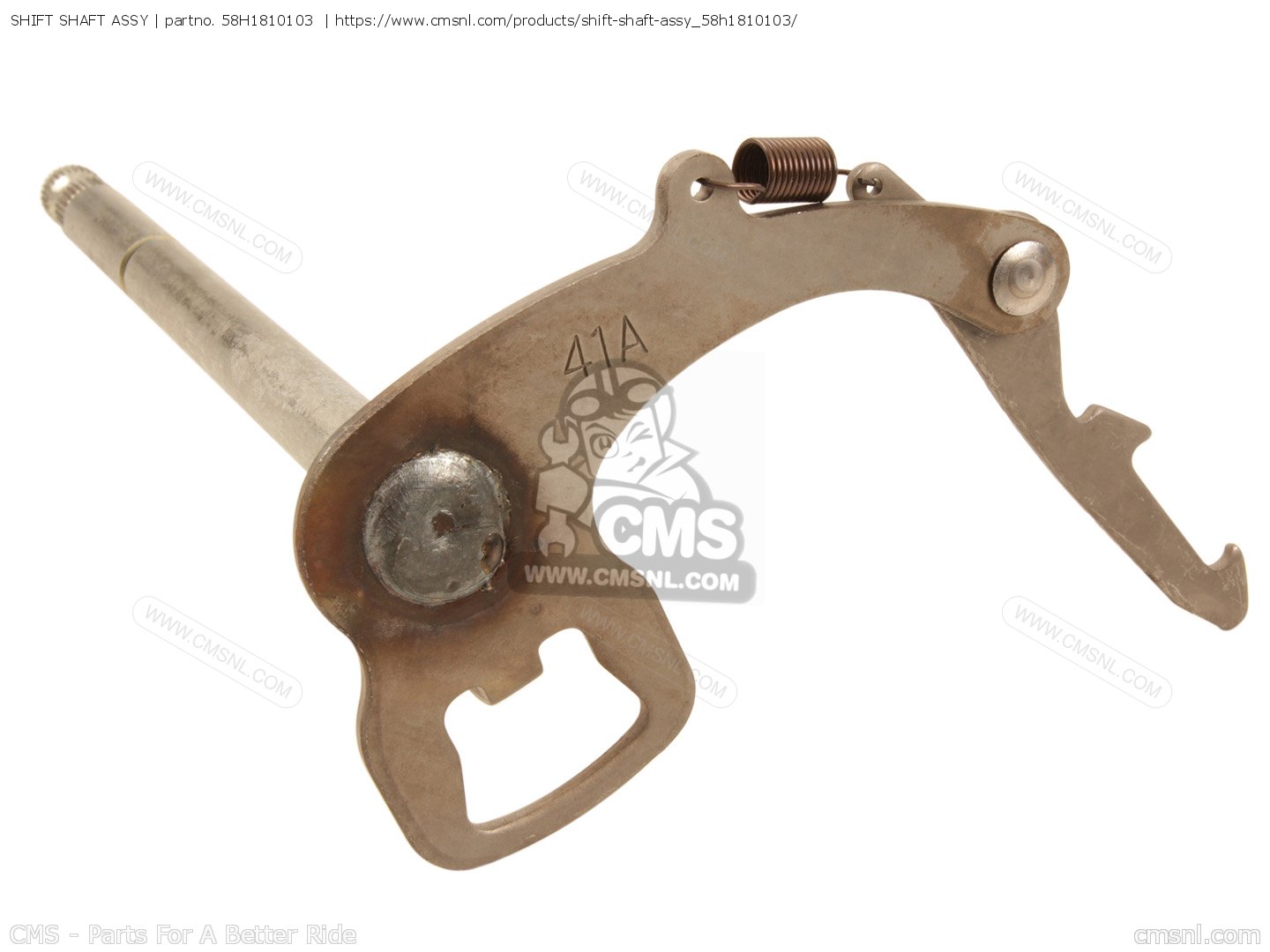 58H1810103: Shift Shaft Assy Yamaha - buy the 58H-18101-03 at CMSNL