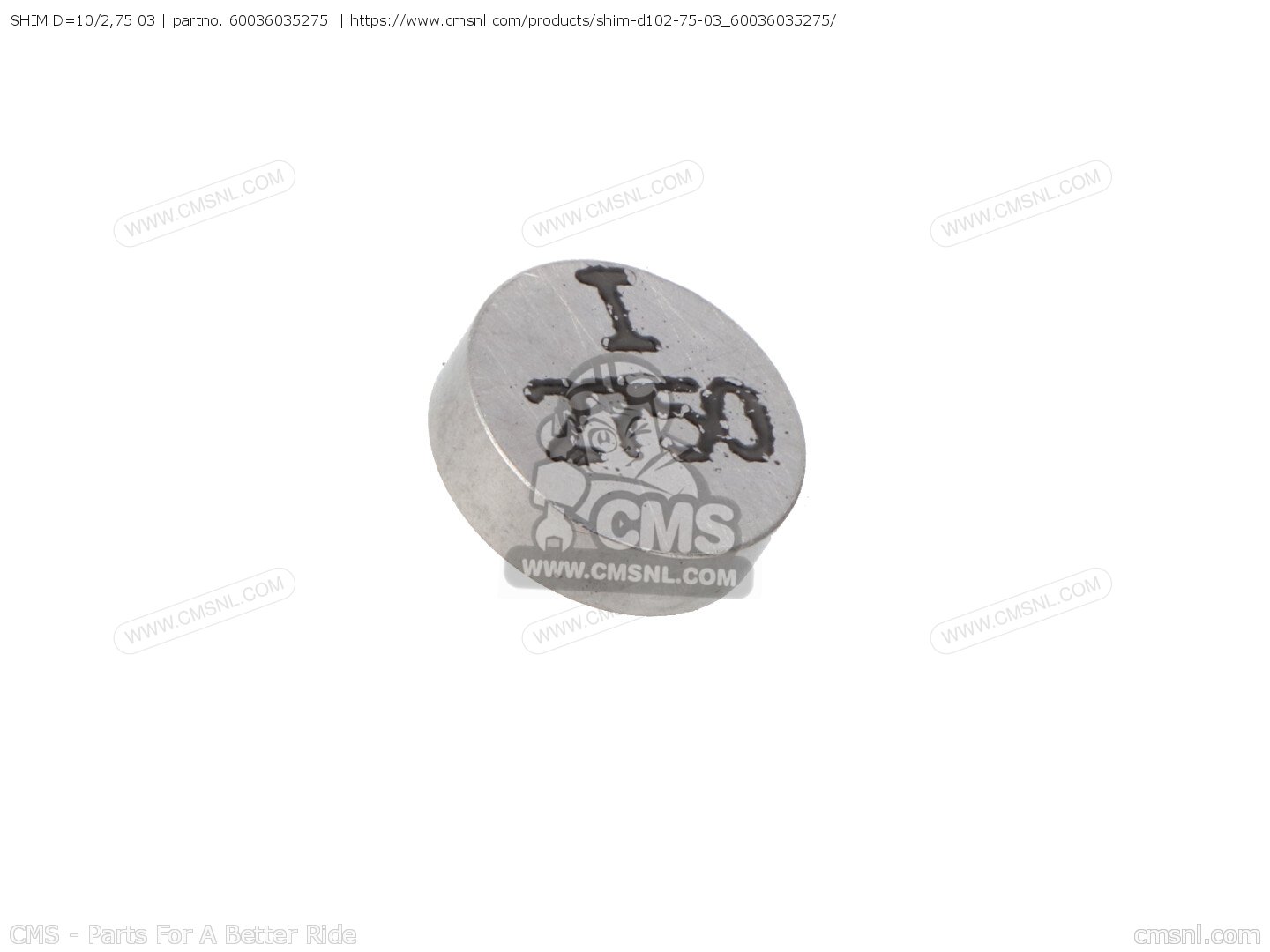 SHIM D=10/2,75 03 for 390 Duke, orange China 2018 - order at CMSNL