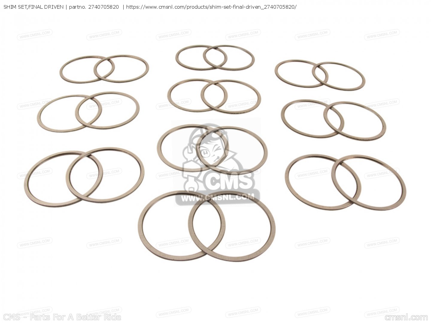 SHIM SET,FINAL DRIVEN for LT-F250 OZARK 2005 (K5) USA (E03) LTF250 LT ...